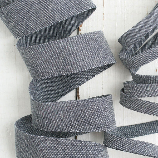 Bessie Pearl Dress Washed Denim Binding - Doohikey Designs® LLC